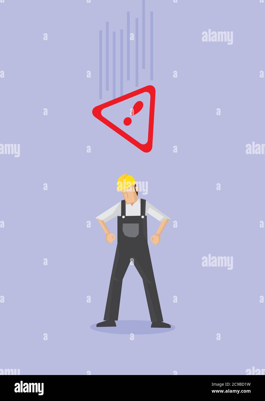 Health and safety work above Stock Vector Images - Alamy