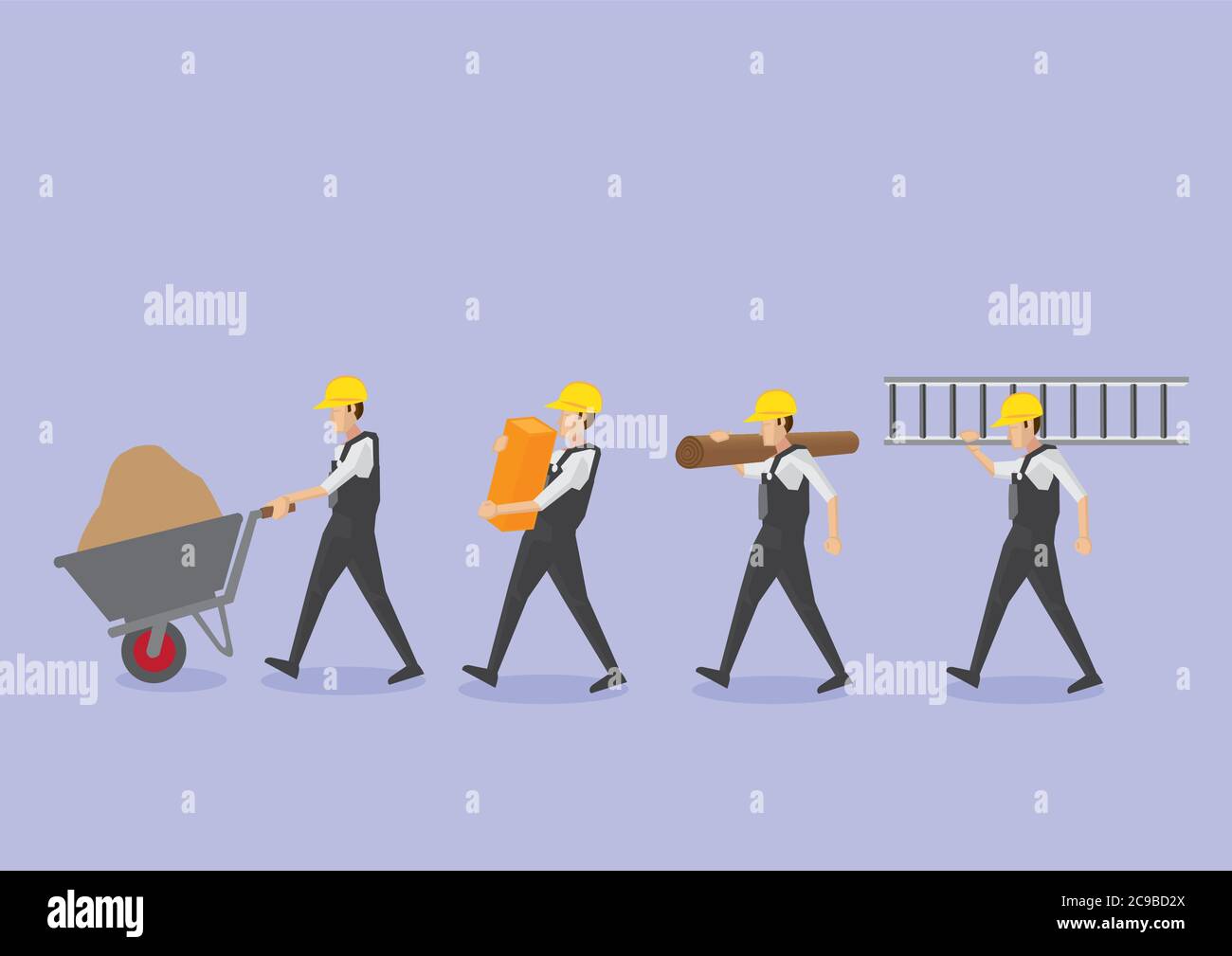 Occupation hats row Stock Vector Images - Alamy