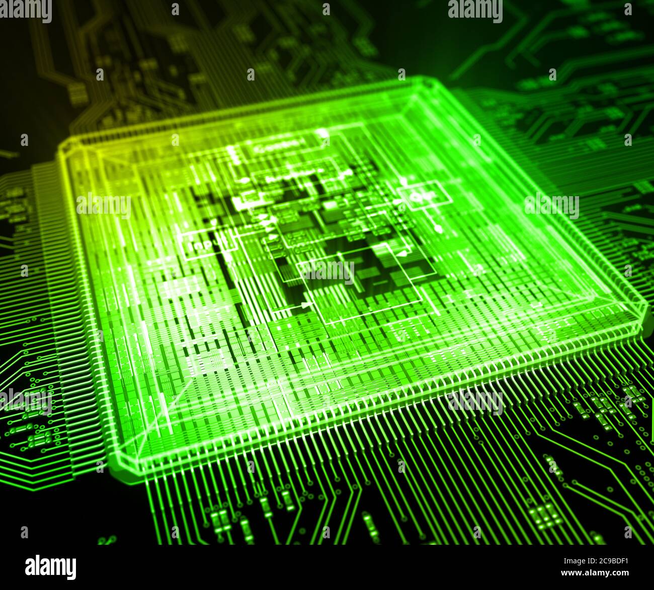 Chip - 3D Rendering Stock Photo - Alamy