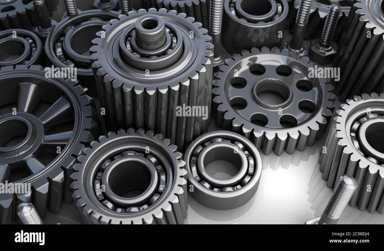 Parts for Machine - 3D Rendering Stock Photo - Alamy