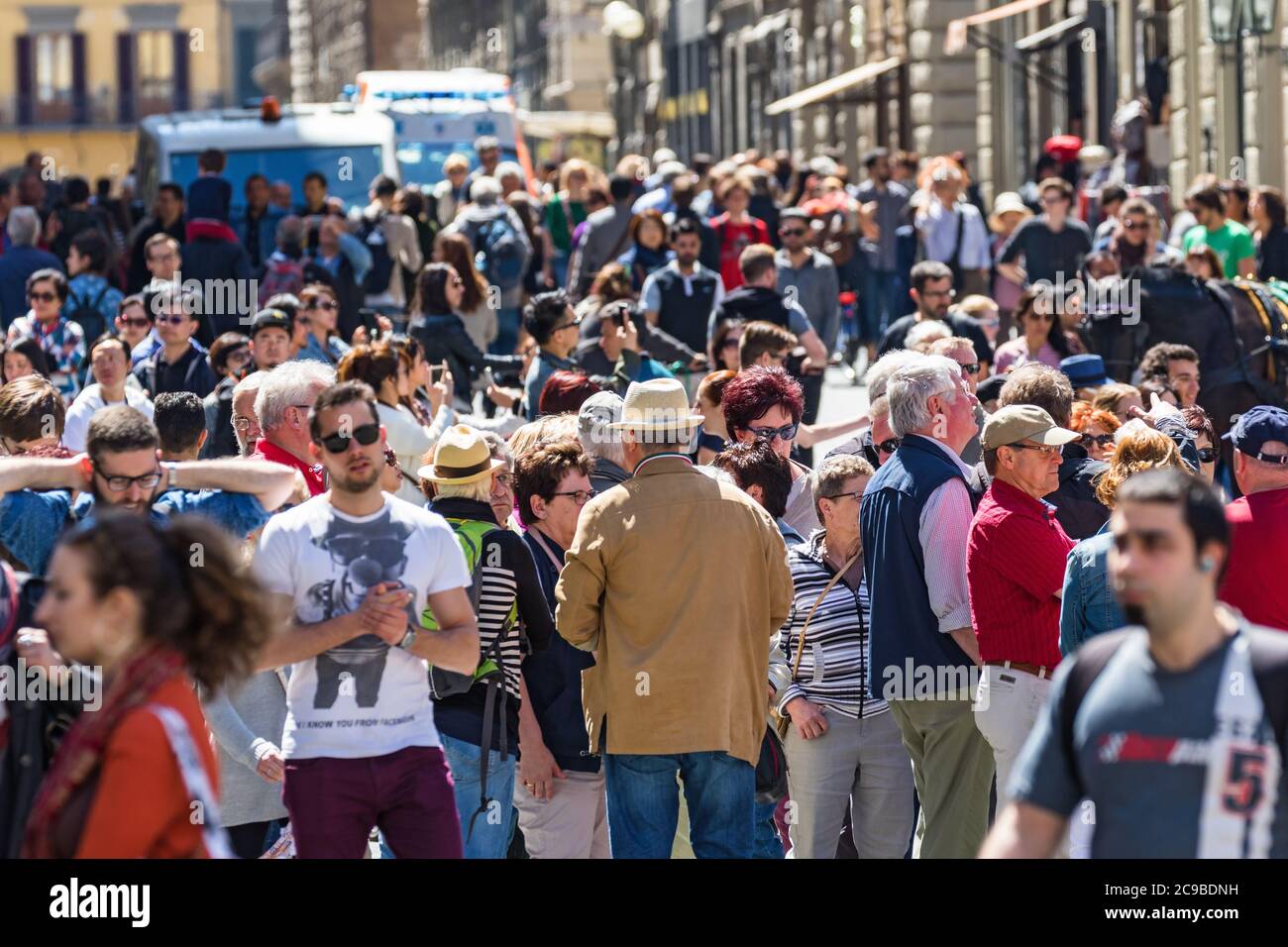 Lots of people walking on a city street Stock Photo - Alamy