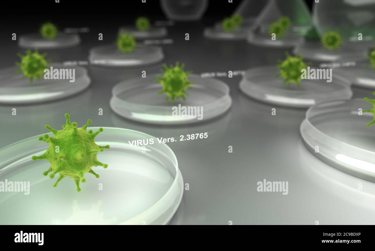 Virus in Laboratory - 3D Rendering Stock Photo - Alamy