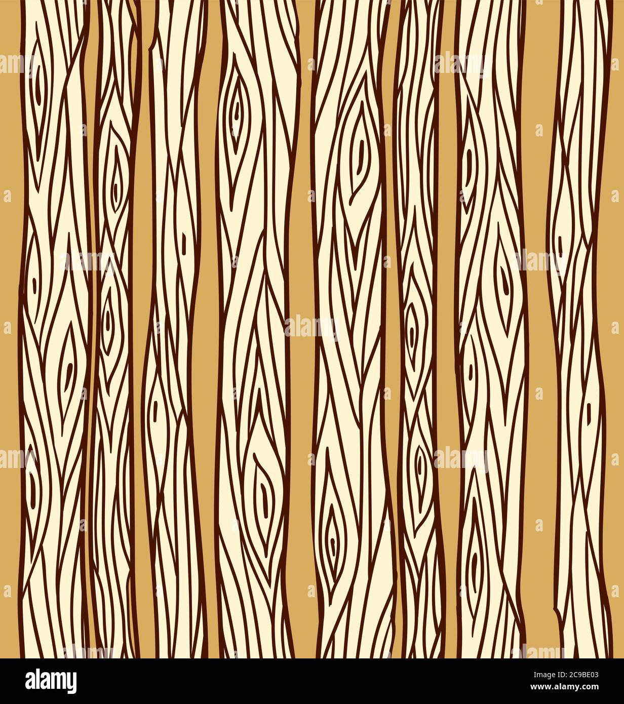 Seamless texture with doodle tree trunks. Vector element for your ...