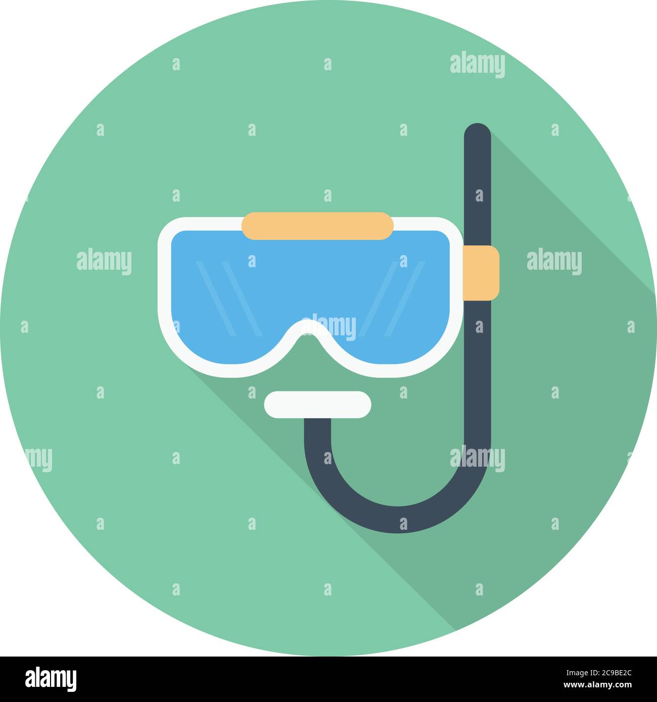 Scuba diving snorkeling flat Cut Out Stock Images & Pictures - Alamy