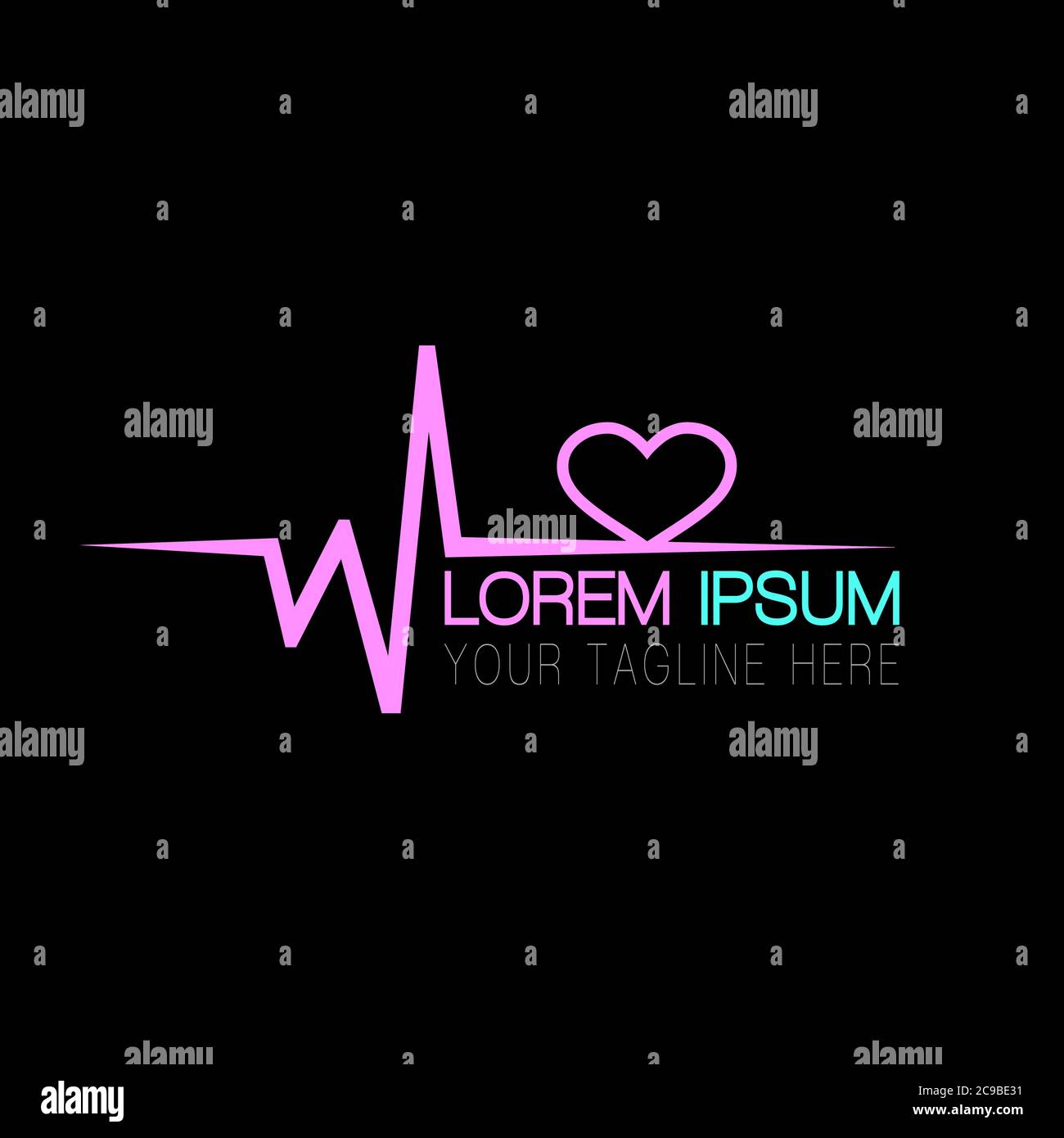 cardiology illustration doctor vector logo design healthcare and ...