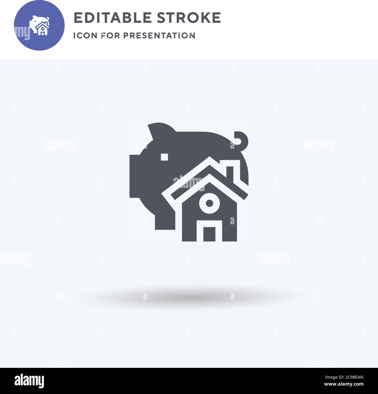 Savings icon vector, filled flat sign, solid pictogram isolated on ...