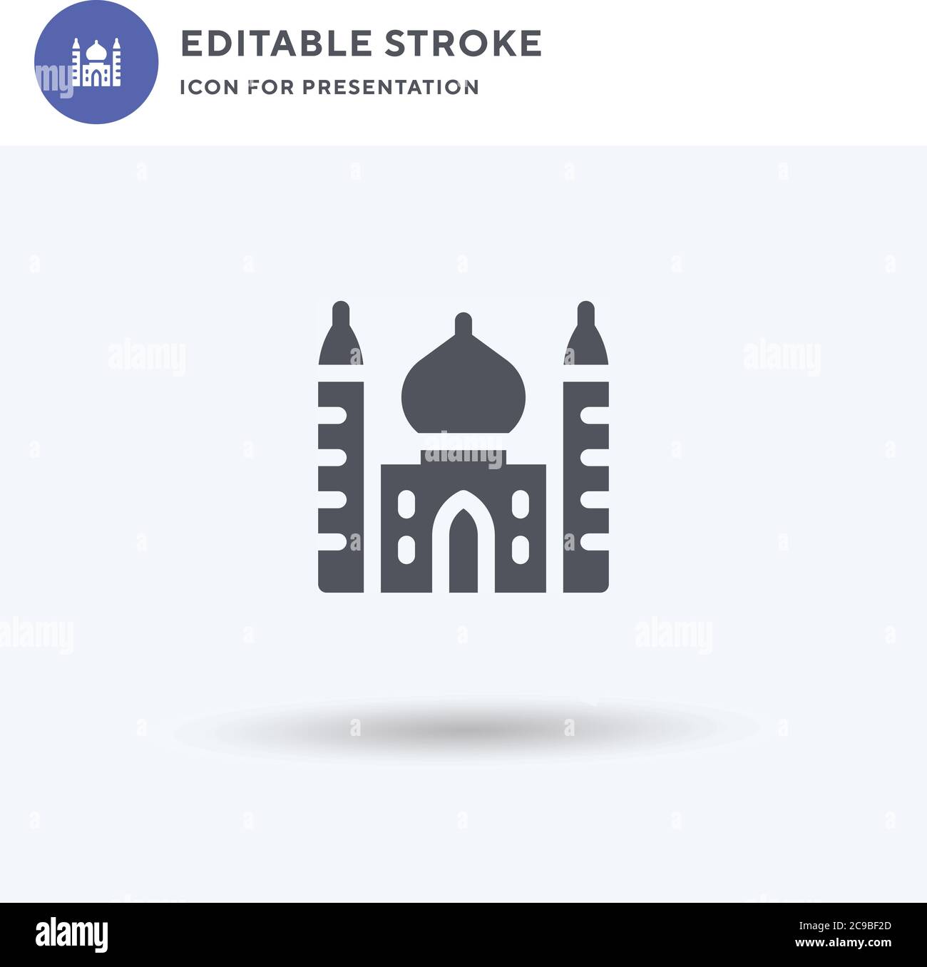 Mosque icon vector, filled flat sign, solid pictogram isolated on white ...