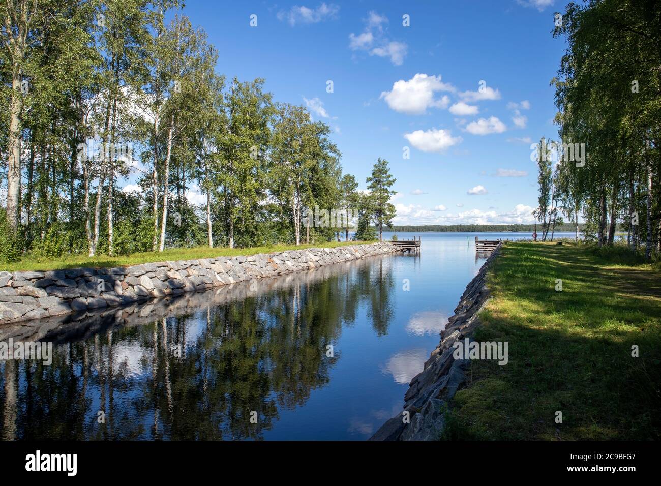 Telataipale canal in Sulkava, Finland Stock Photo - Alamy