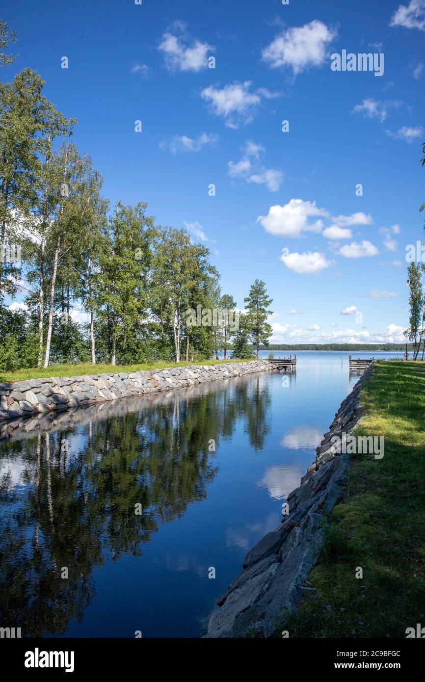 Telataipale canal in Sulkava, Finland Stock Photo - Alamy