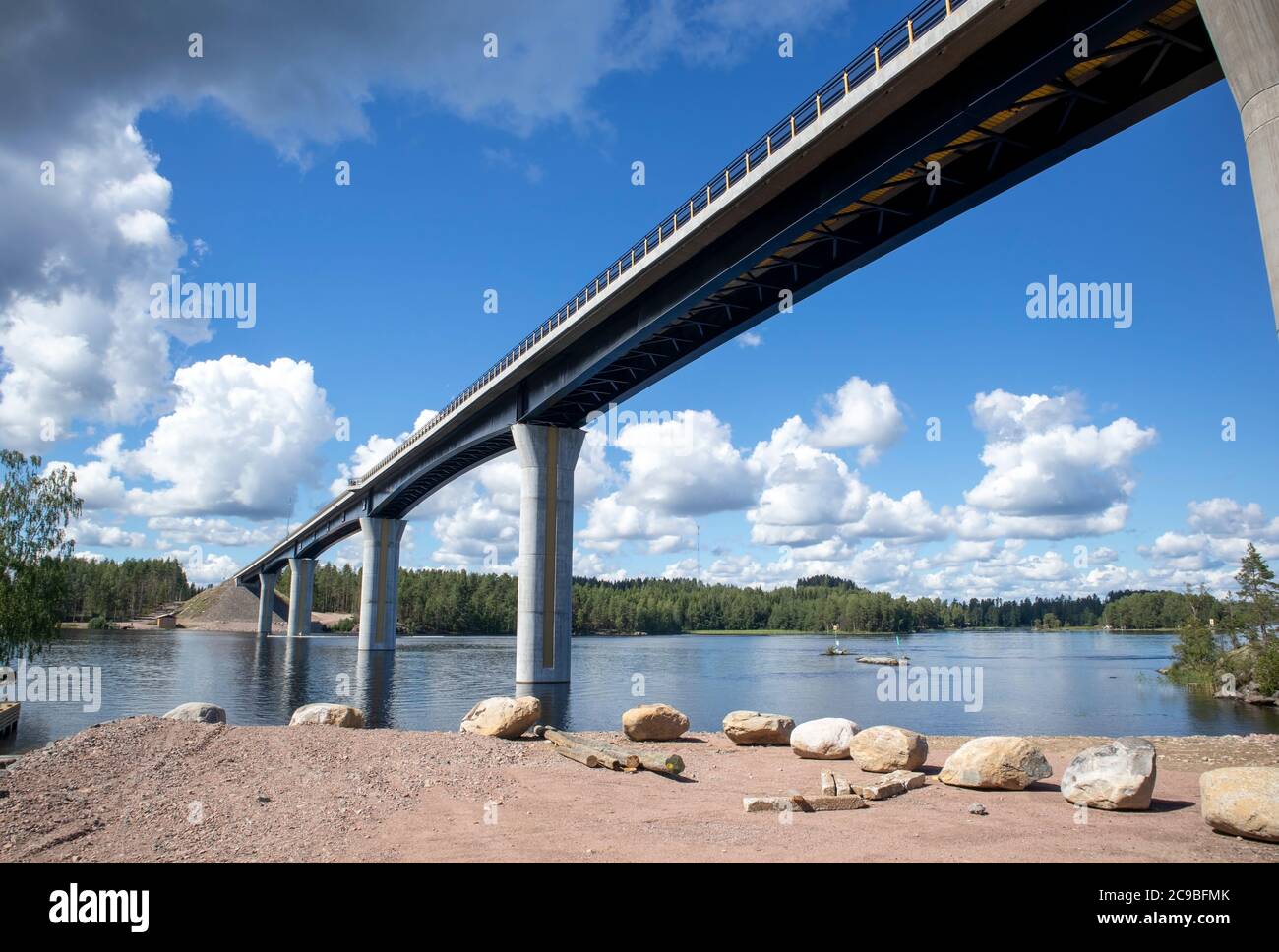 Vekaransalmi bridge in Sulkava, Finland Stock Photo - Alamy