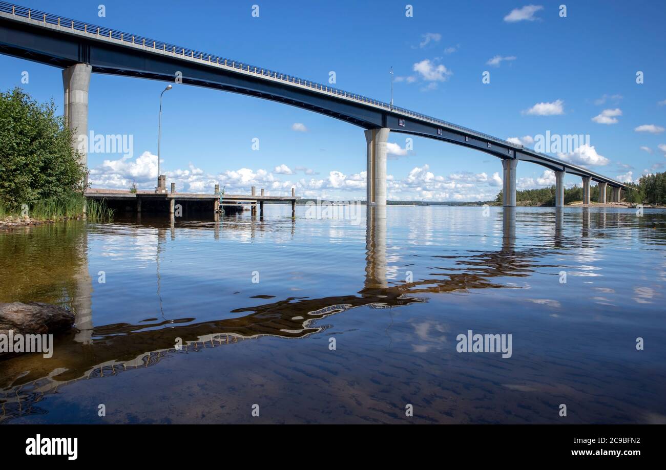 Vekaransalmi bridge in Sulkava, Finland Stock Photo - Alamy