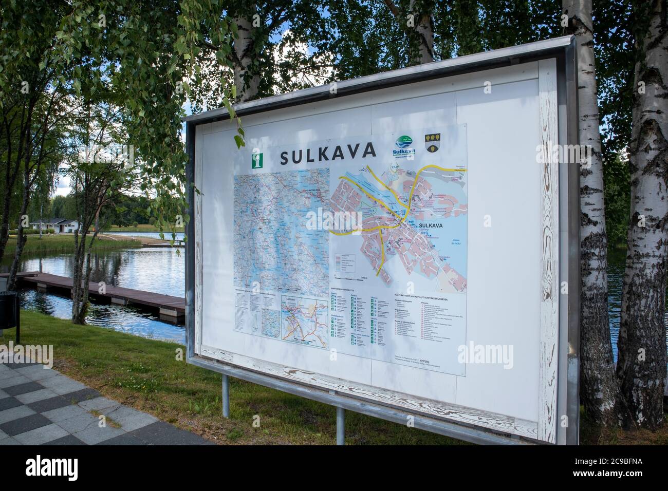 tourism map for tourists in Sulkava, Finland Stock Photo - Alamy