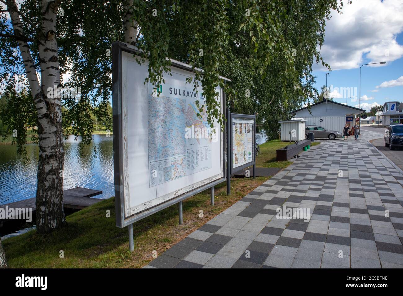 tourism map for tourists in Sulkava, Finland Stock Photo - Alamy