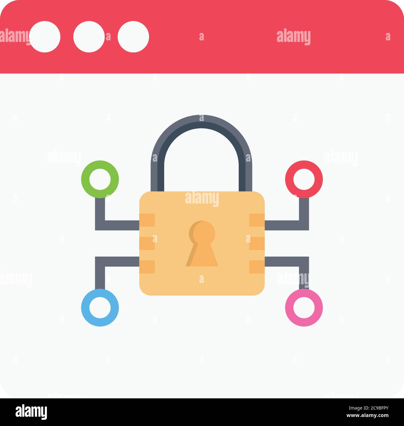 Lock icon browser Stock Vector Images - Alamy