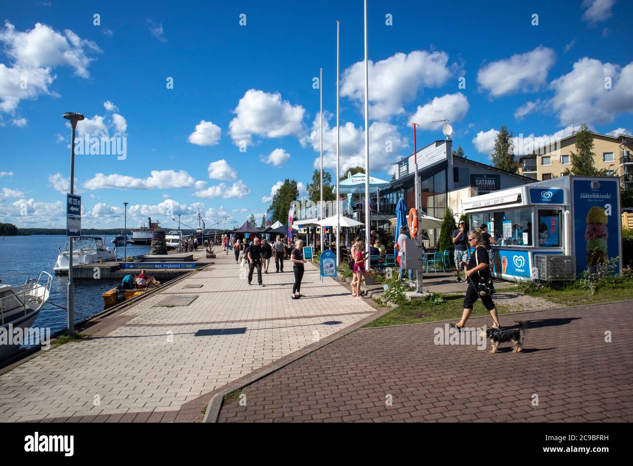 Sunny harbour scenery in Puumala, Finland Stock Photo - Alamy