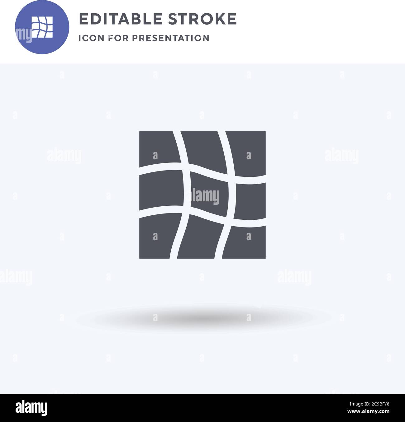 Mesh icon vector, filled flat sign, solid pictogram isolated on white ...