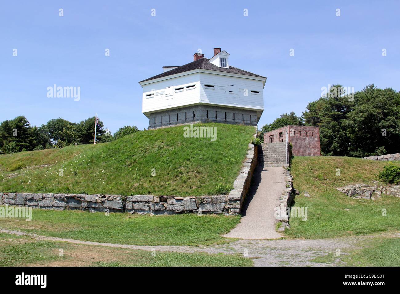 Blockhouse of the Fort McClary, a former defensive fortification used ...