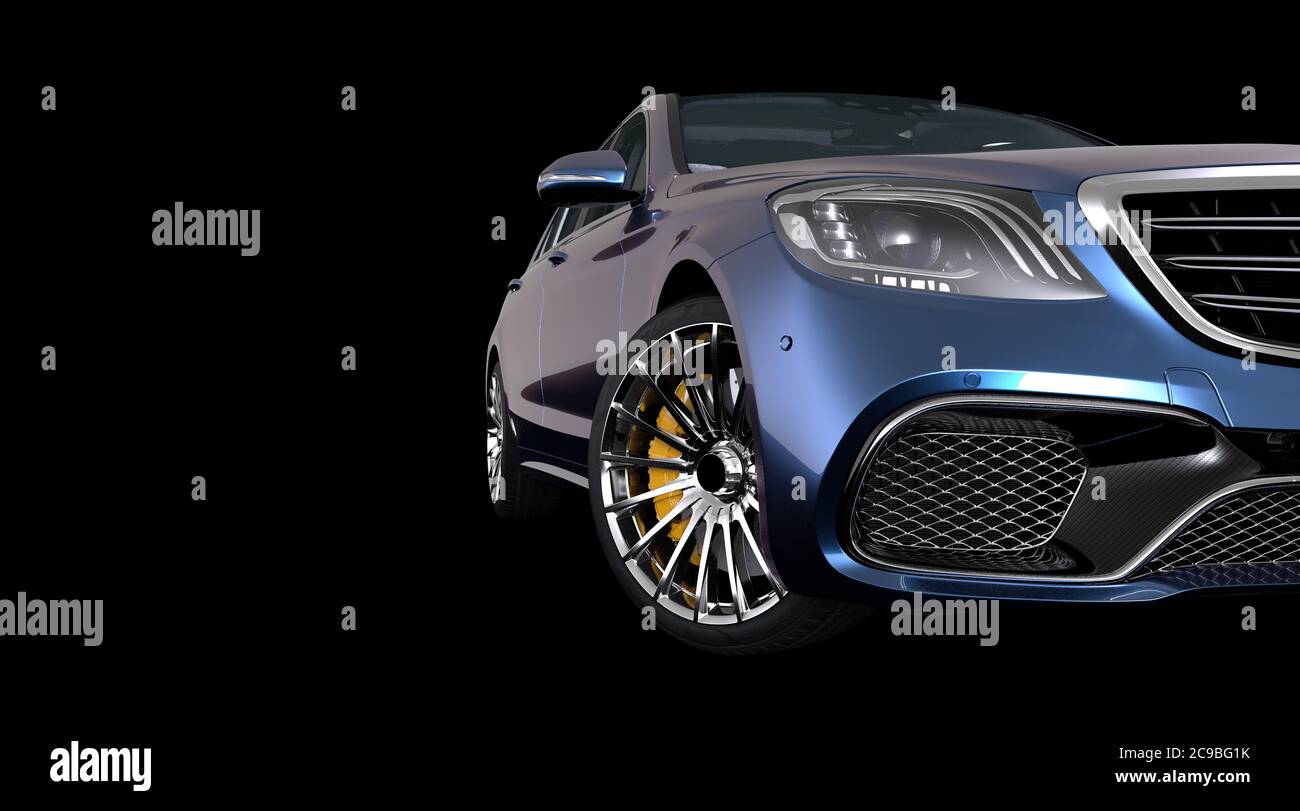 Front view of a generic and brandless luxury modern car Stock Photo - Alamy