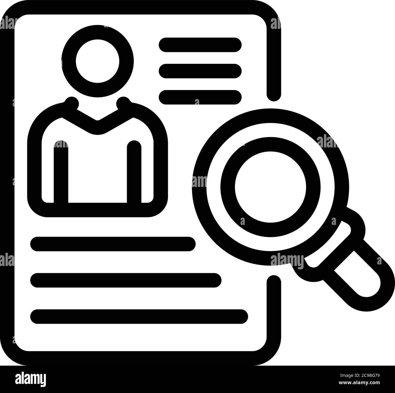 Resume Black White Icon Cv High Resolution Stock Photography and Images ...