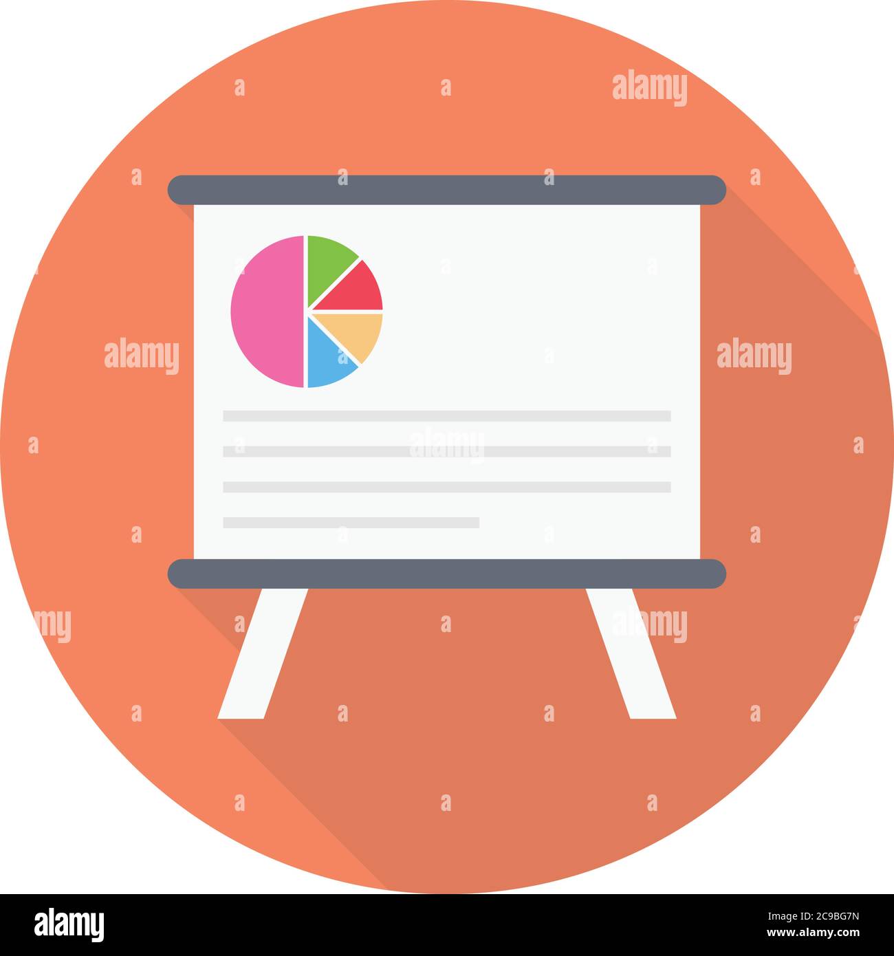 Presentation board line icon Stock Vector Images - Alamy