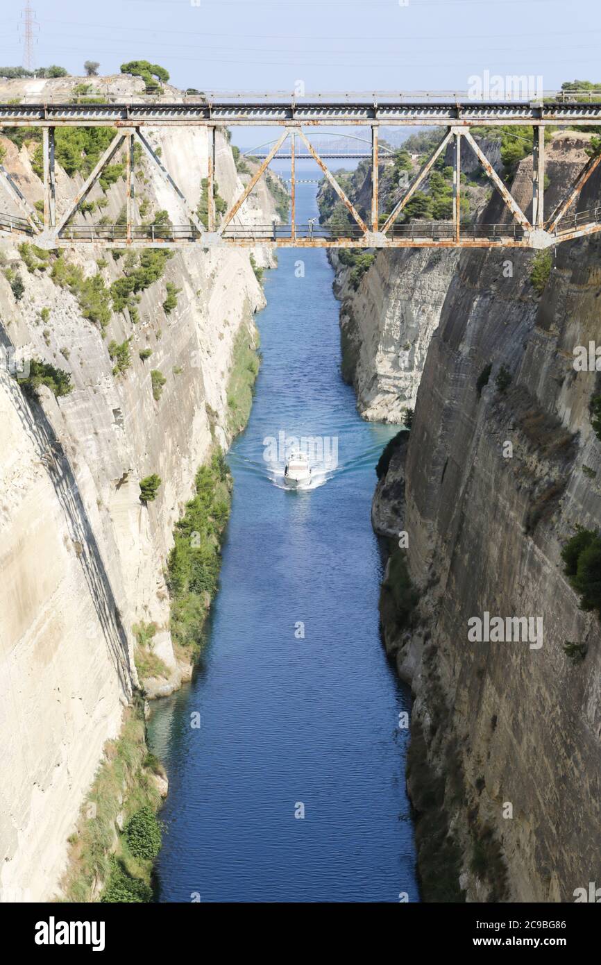 The Corinth Canal is a canal that connects the Gulf of Corinth with the ...