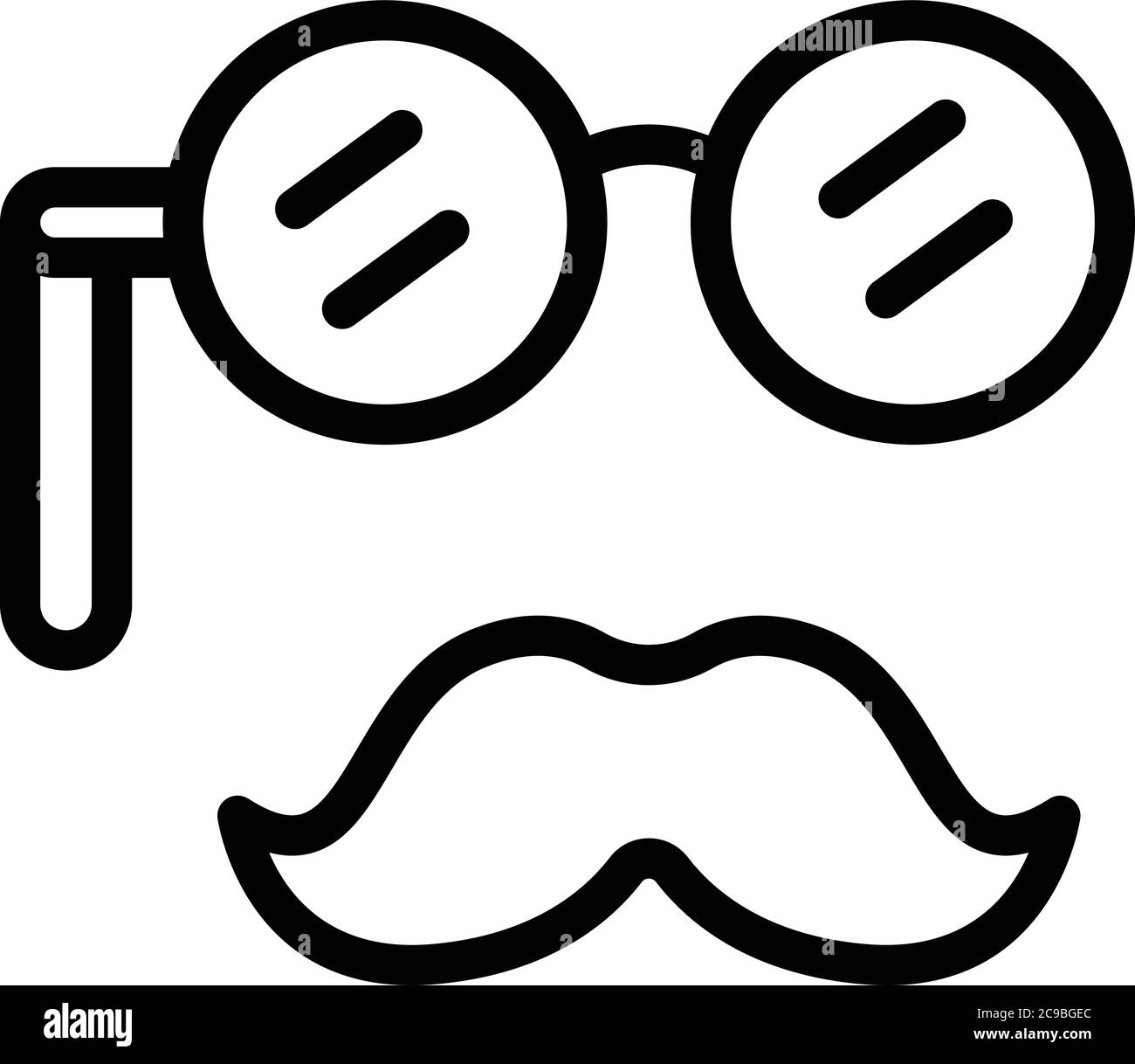 Old mustache personal traits icon, outline style Stock Vector Image ...