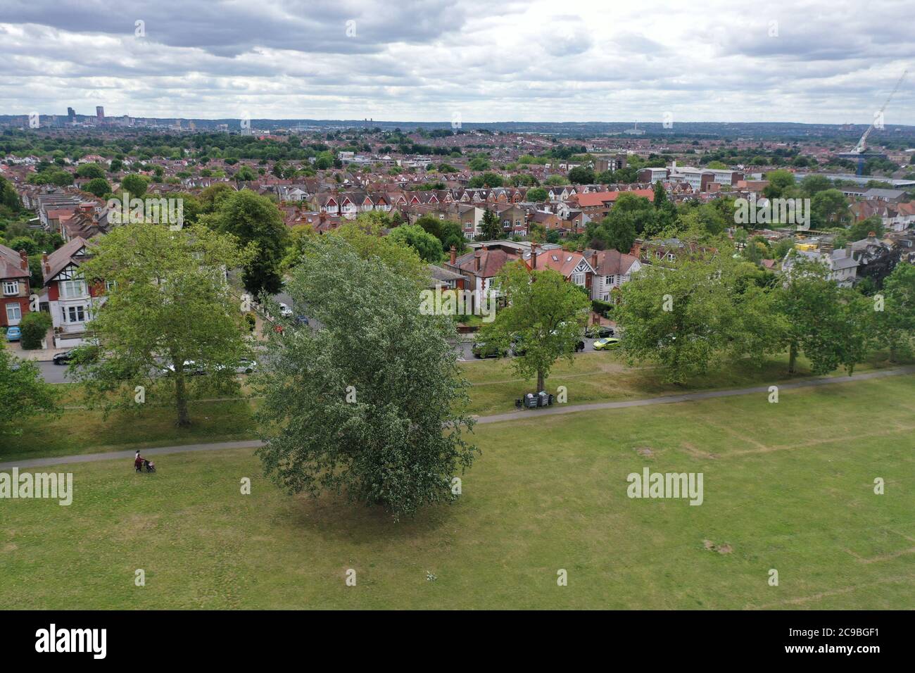 Aerial landscape view of Streatham in south London Stock Photo - Alamy
