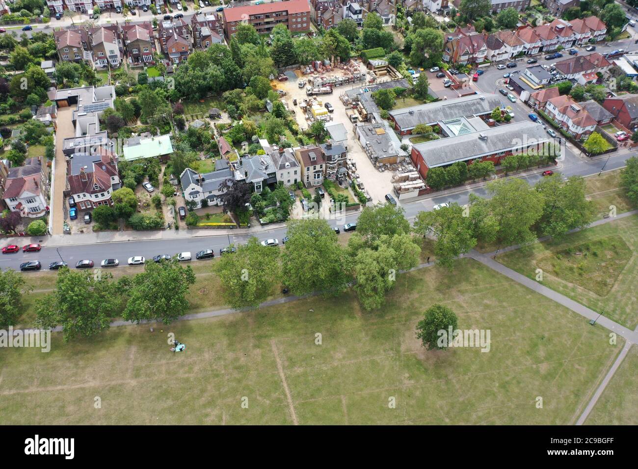 Aerial landscape view of Streatham in south London Stock Photo - Alamy