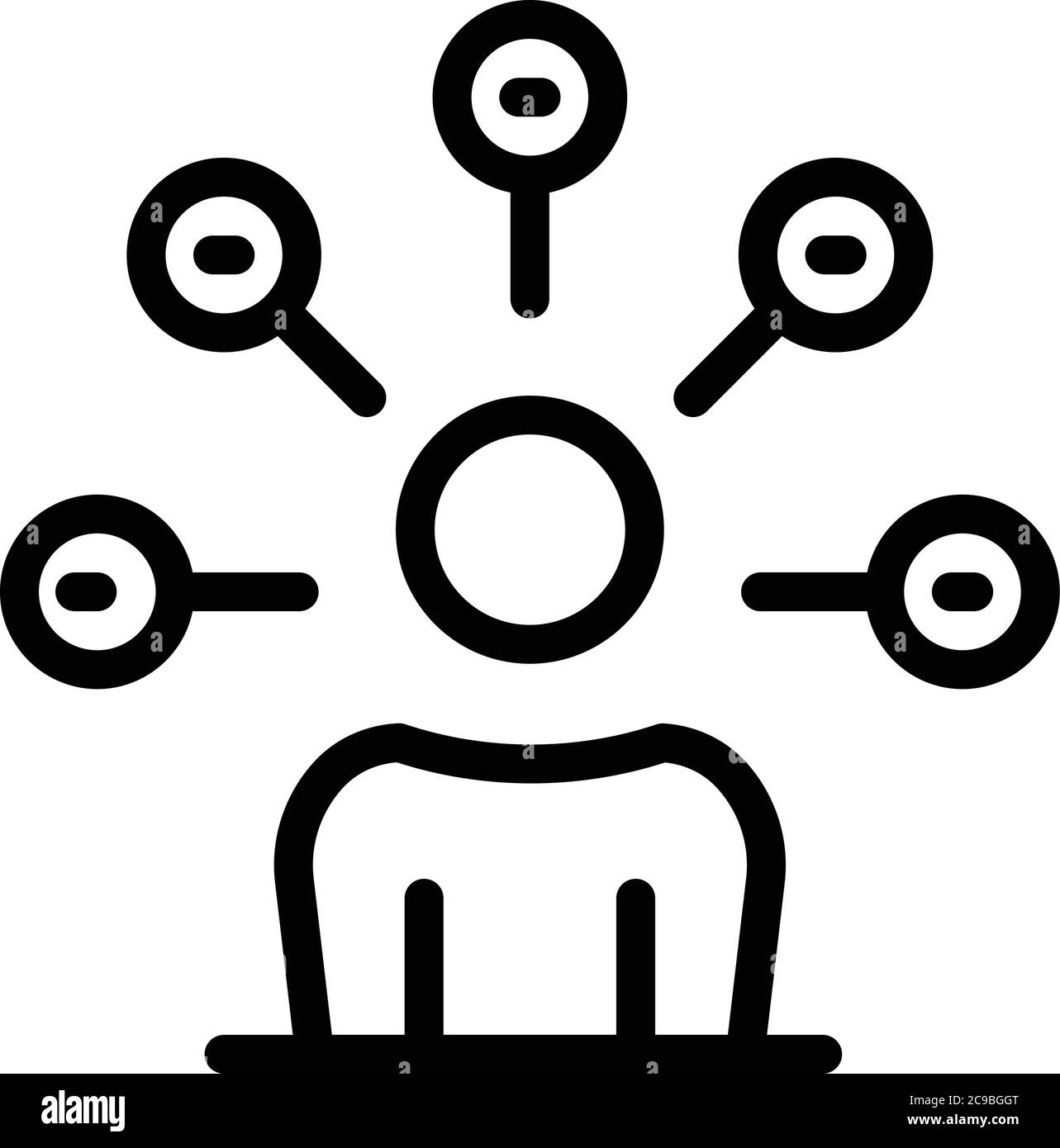 Skill development line icon Black and White Stock Photos & Images - Alamy