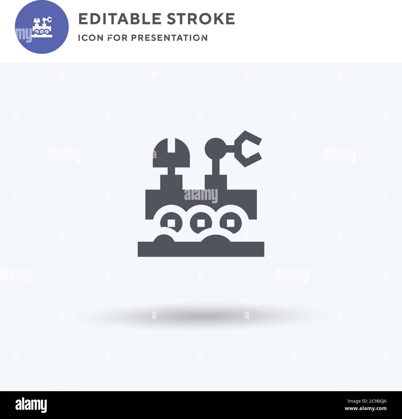 Mars Rover icon vector, filled flat sign, solid pictogram isolated on ...