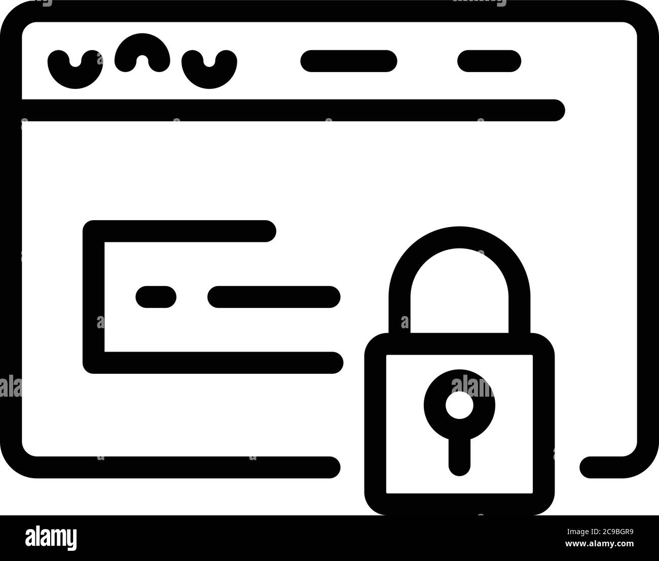 Web Safe Authentication Icon Outline Style Stock Vector Image And Art Alamy