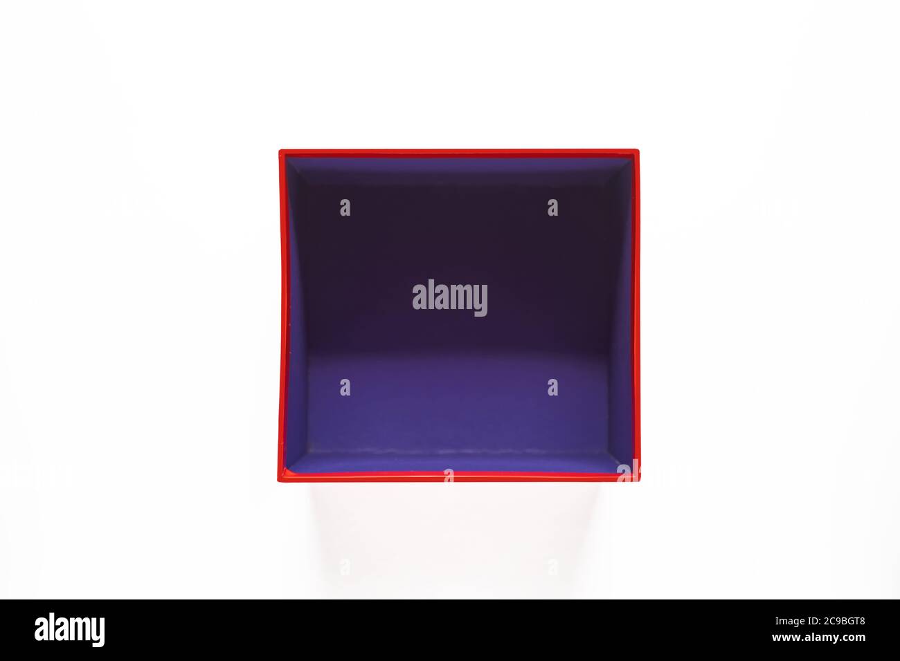 Blue empty gift box Cut Out Stock Images & Pictures - Alamy