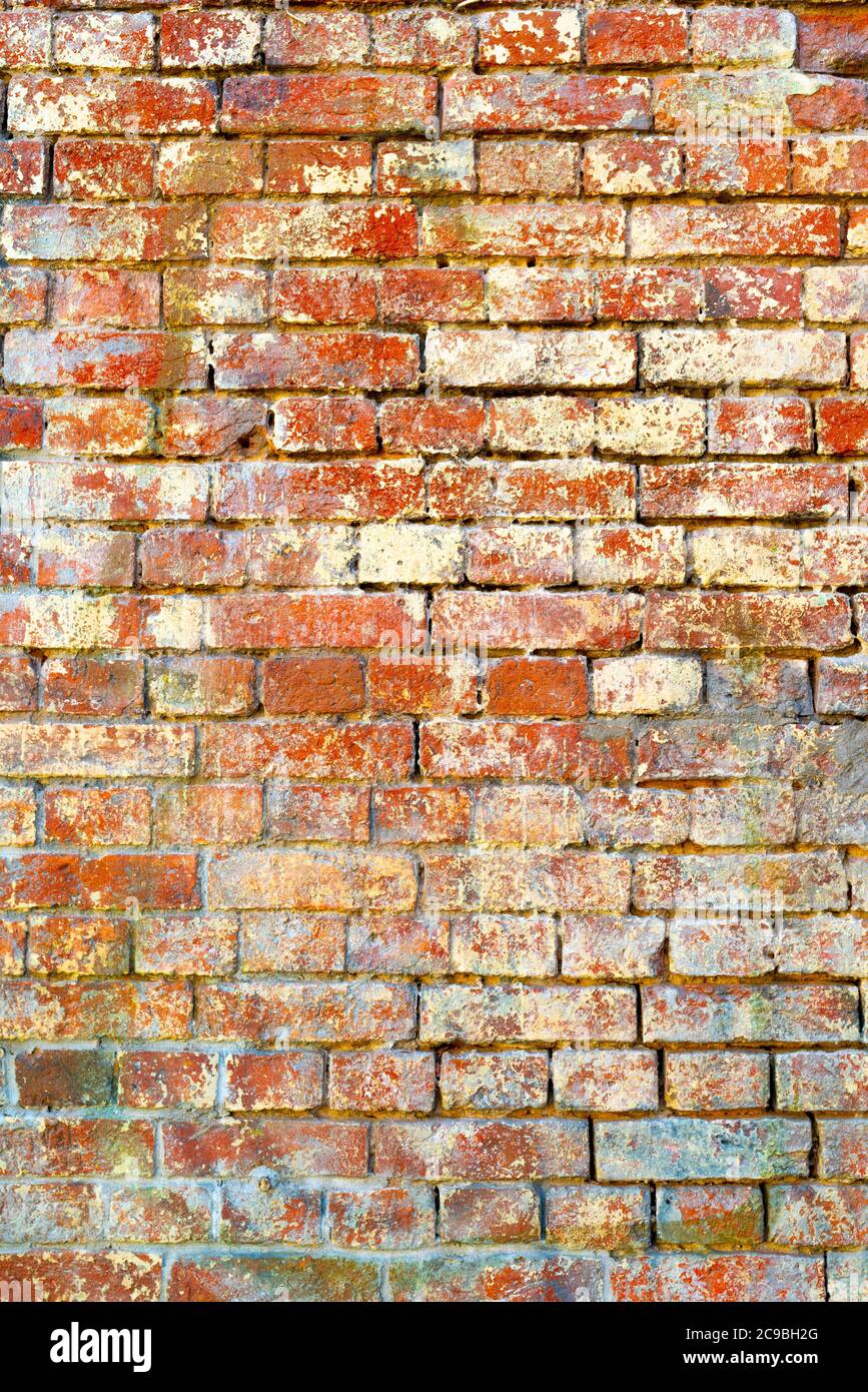 The background of the old red brick wall for design interior and ...