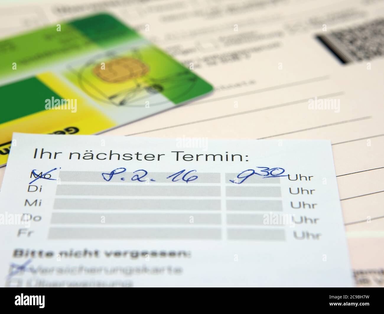 Appointment for the next visit to the doctor Stock Photo - Alamy