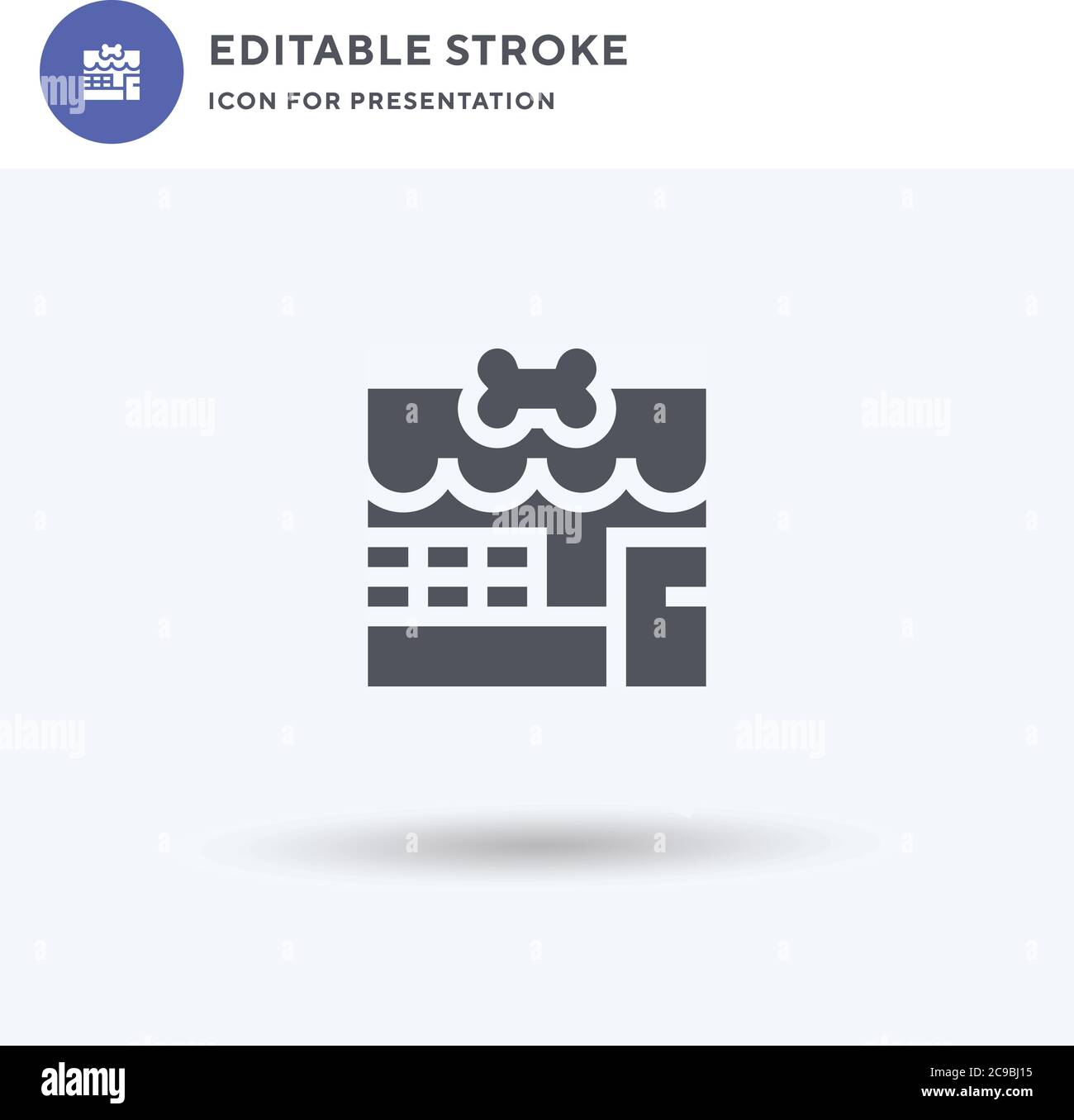 Pet Shop icon vector, filled flat sign, solid pictogram isolated on ...