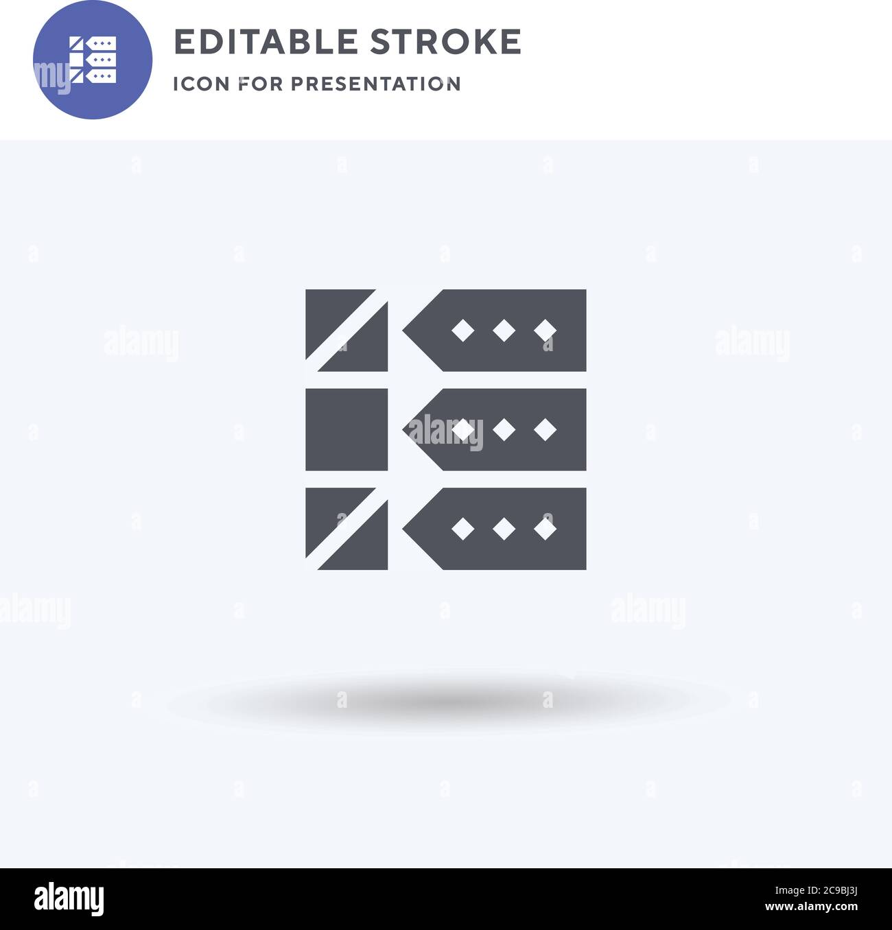 List icon vector, filled flat sign, solid pictogram isolated on white ...