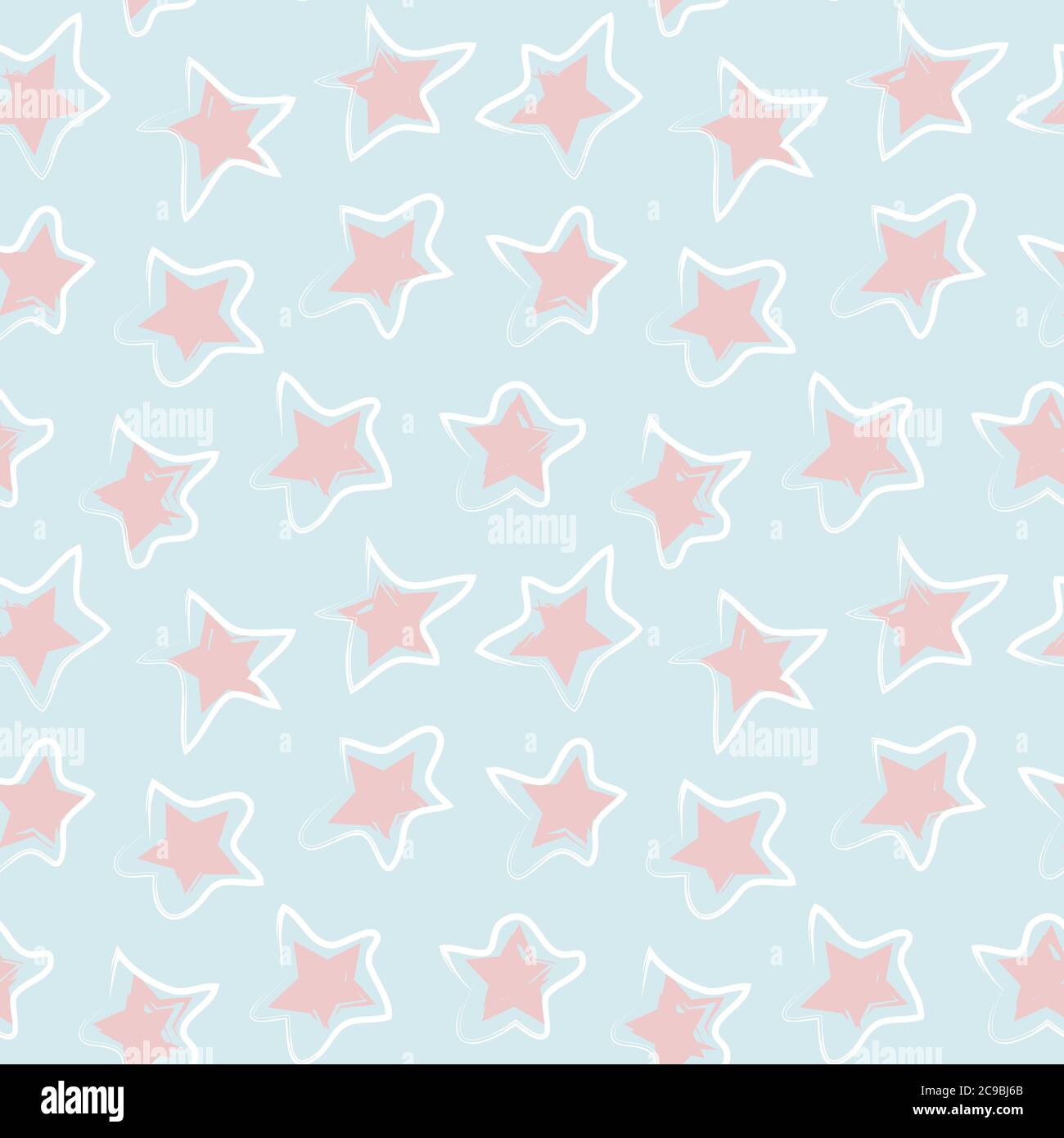 Stars brush stroke seamless pattern background for fashion textiles ...
