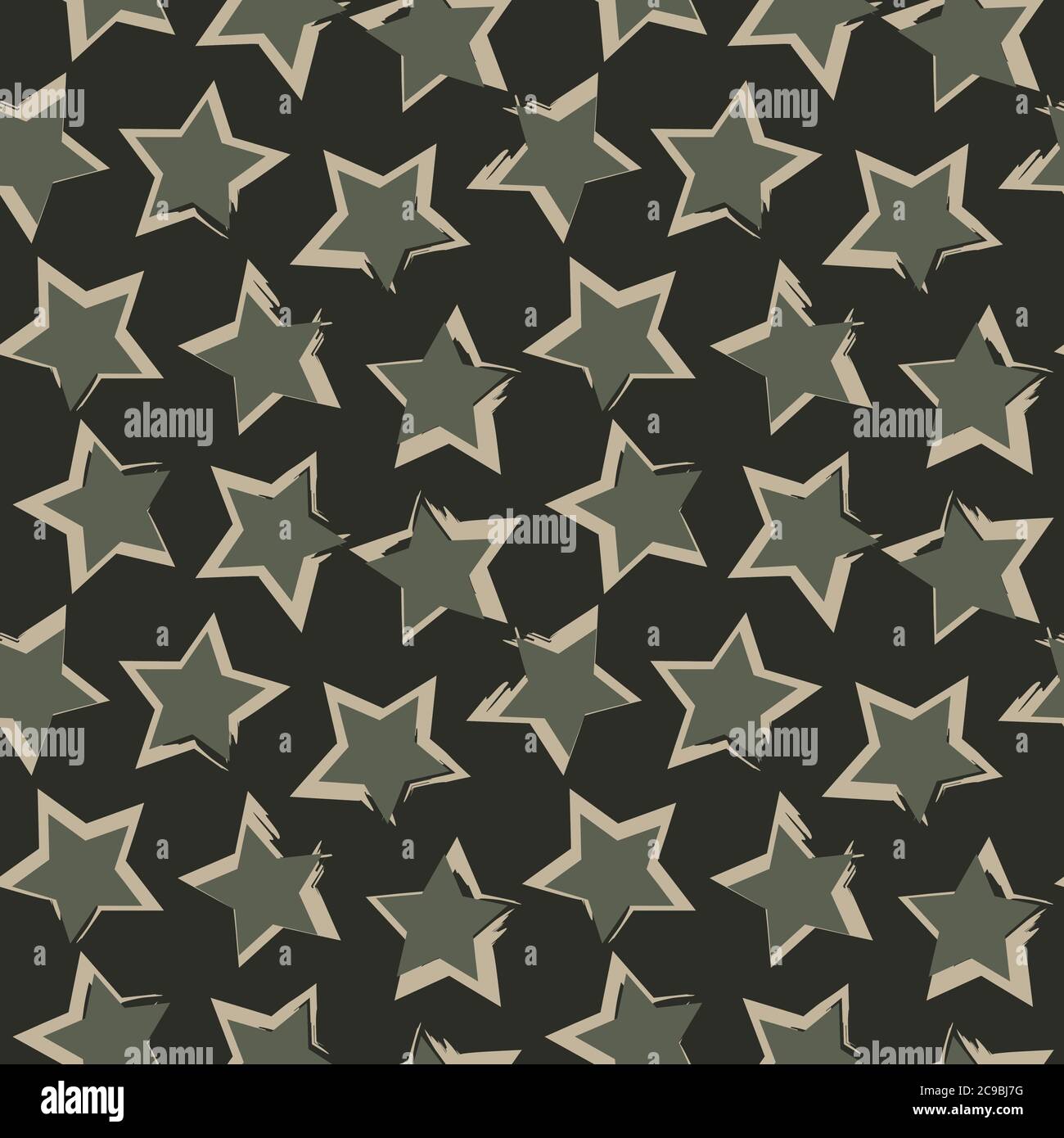 Stars brush stroke seamless pattern background for fashion textiles ...