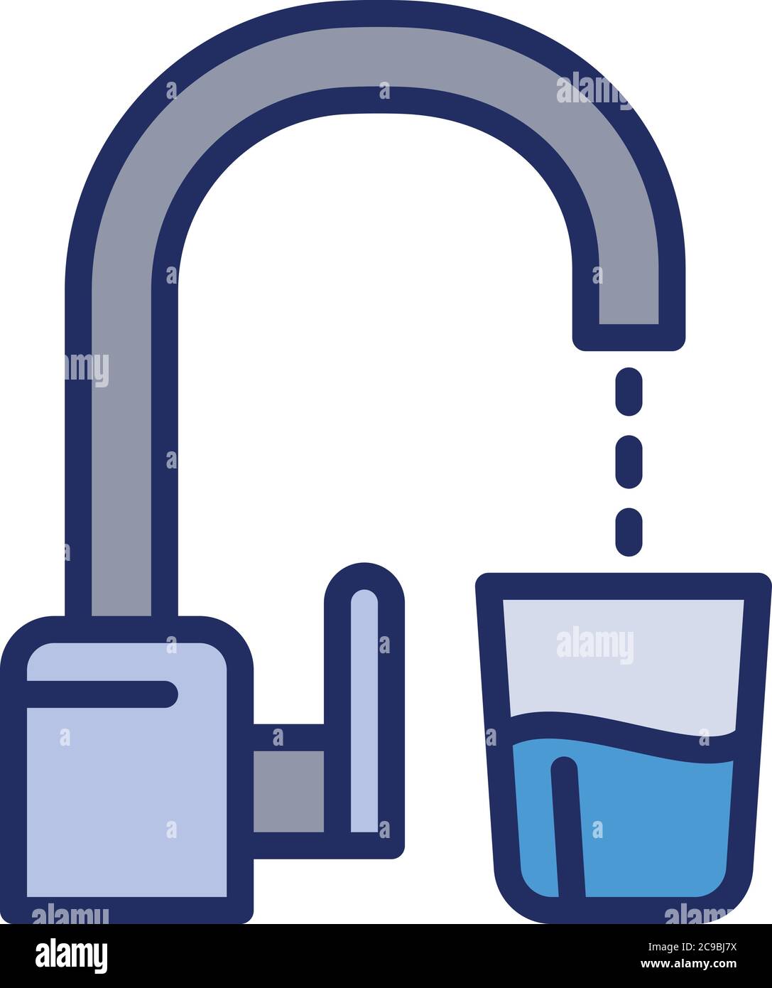 Water filter tap icon. Outline water filter tap vector icon for web ...