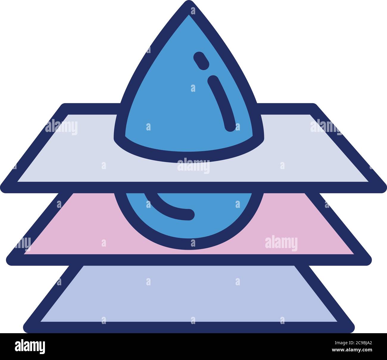 Water filter slice icon. Outline water filter slice vector icon for web ...