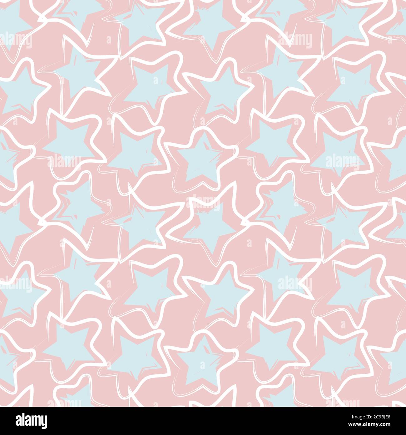 Stars brush stroke seamless pattern background for fashion textiles ...