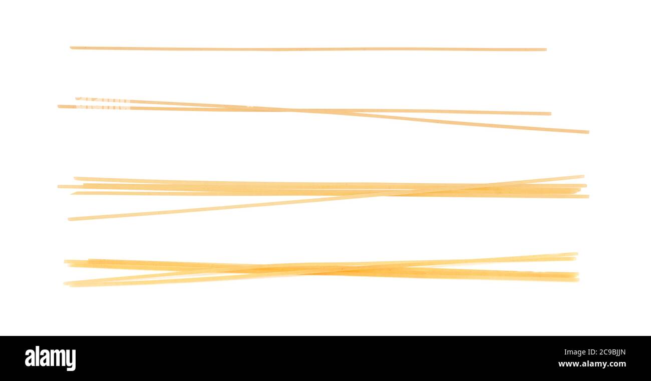 Raw spaghetti isolated on a white background Stock Photo - Alamy