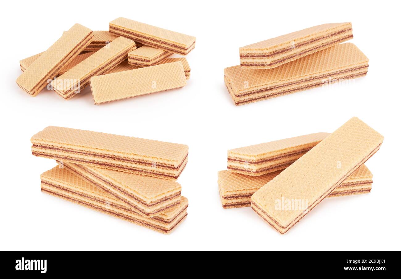 Stack crispy wafers on Cut Out Stock Images & Pictures - Alamy