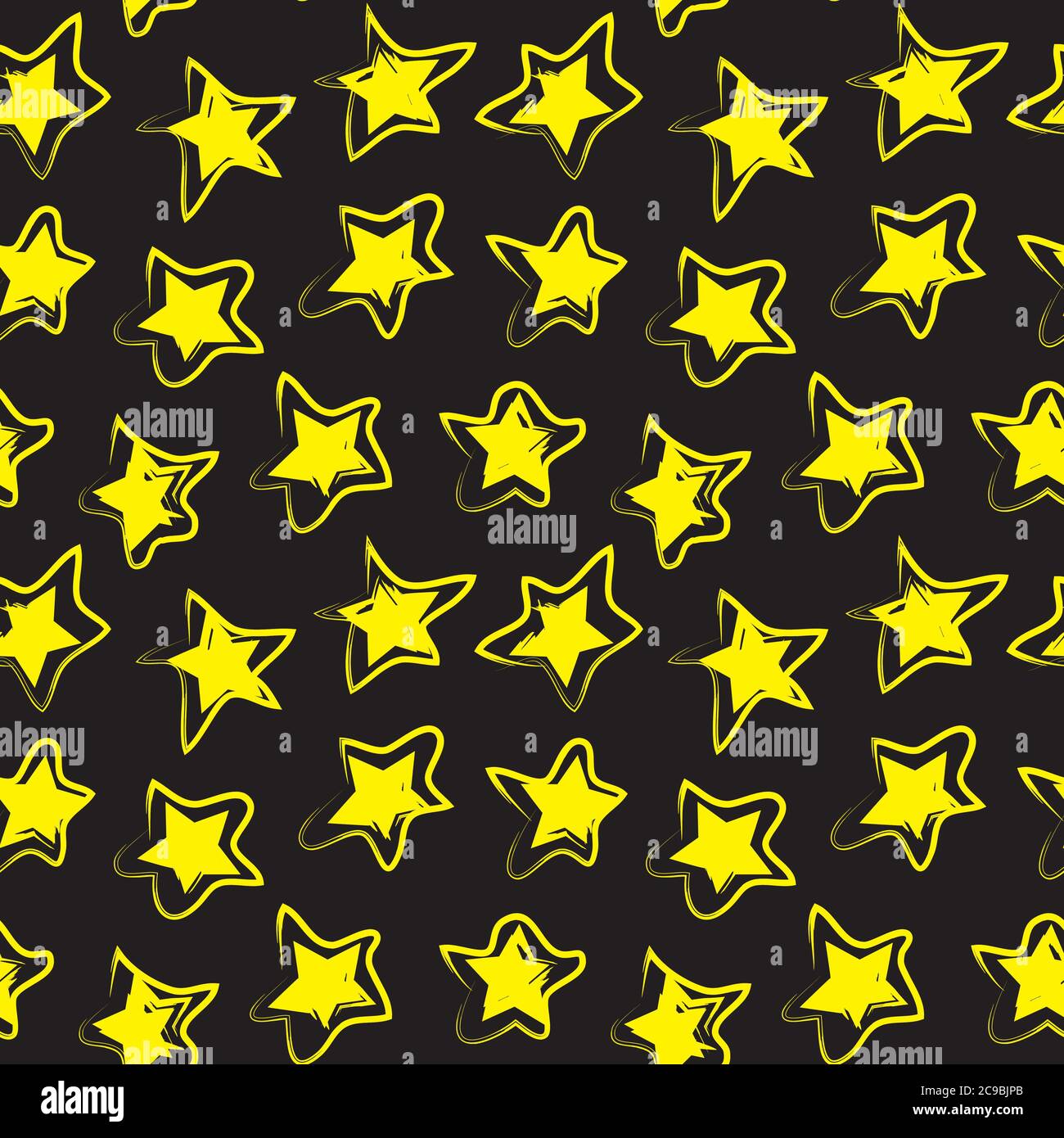 Stars brush stroke seamless pattern background for fashion textiles ...