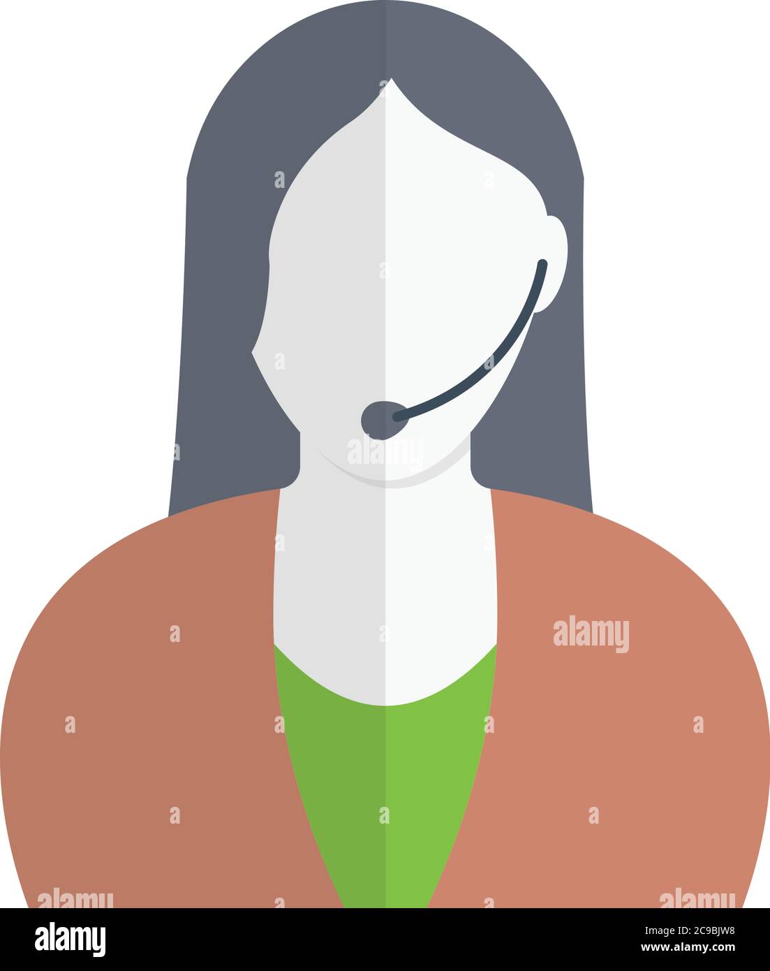 Avatar headset icon female hi-res stock photography and images - Alamy