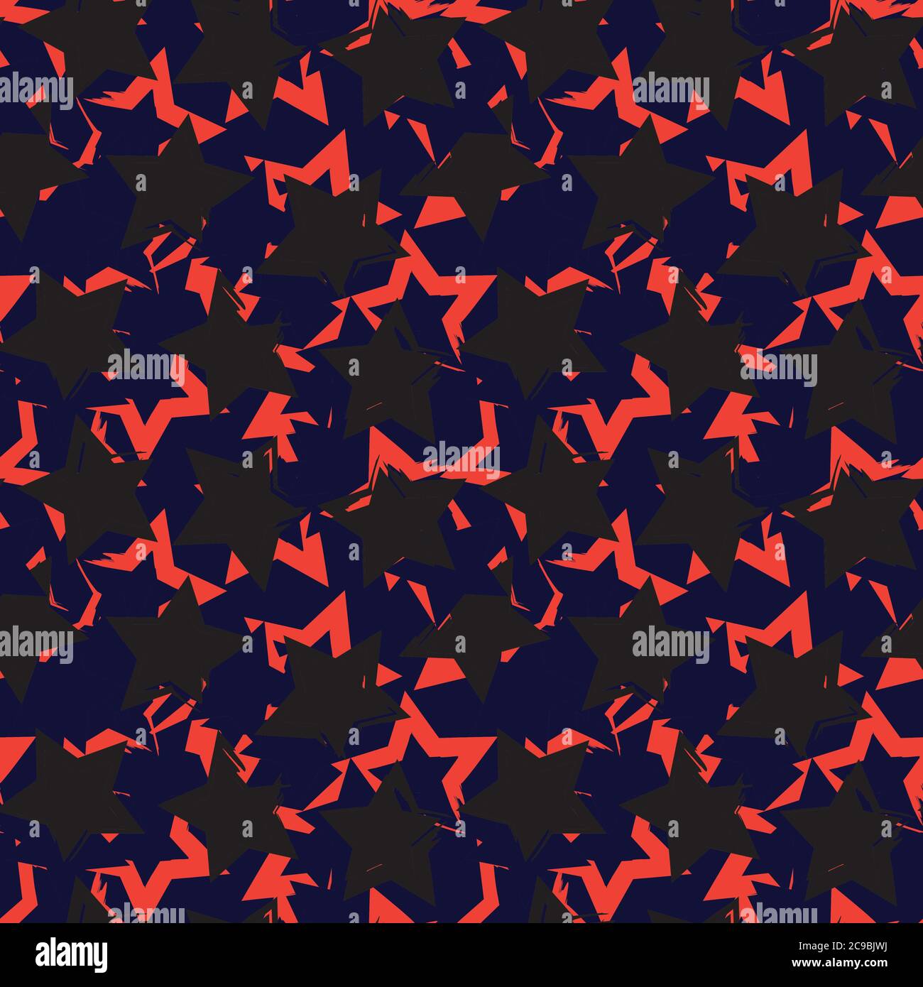 Stars brush stroke seamless pattern background for fashion textiles ...