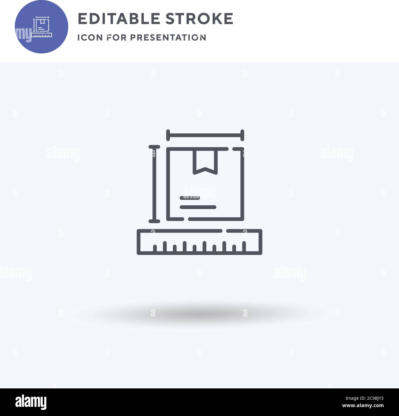 Size icon vector, filled flat sign, solid pictogram isolated on white ...