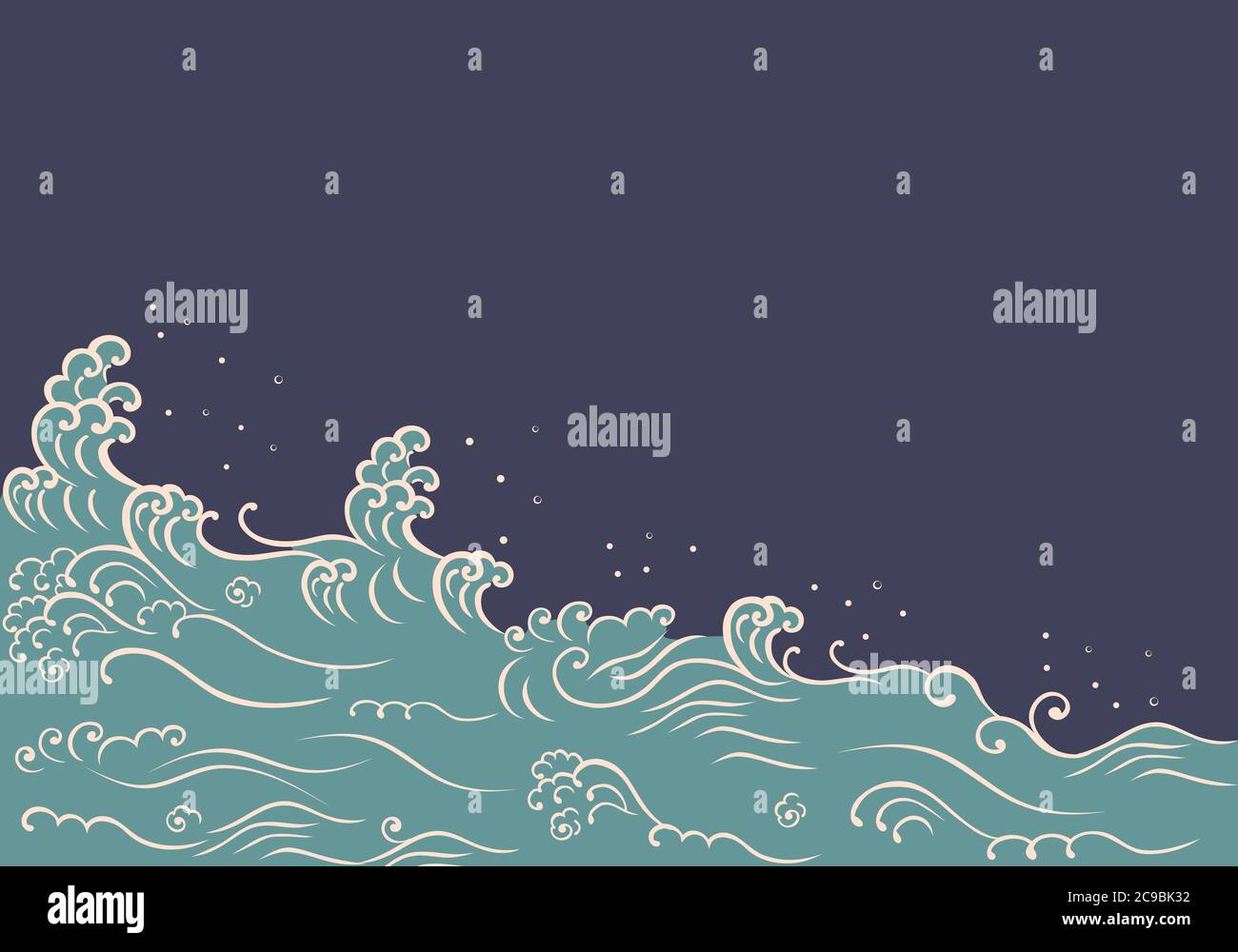 Japanese tsunami painting hi-res stock photography and images - Alamy