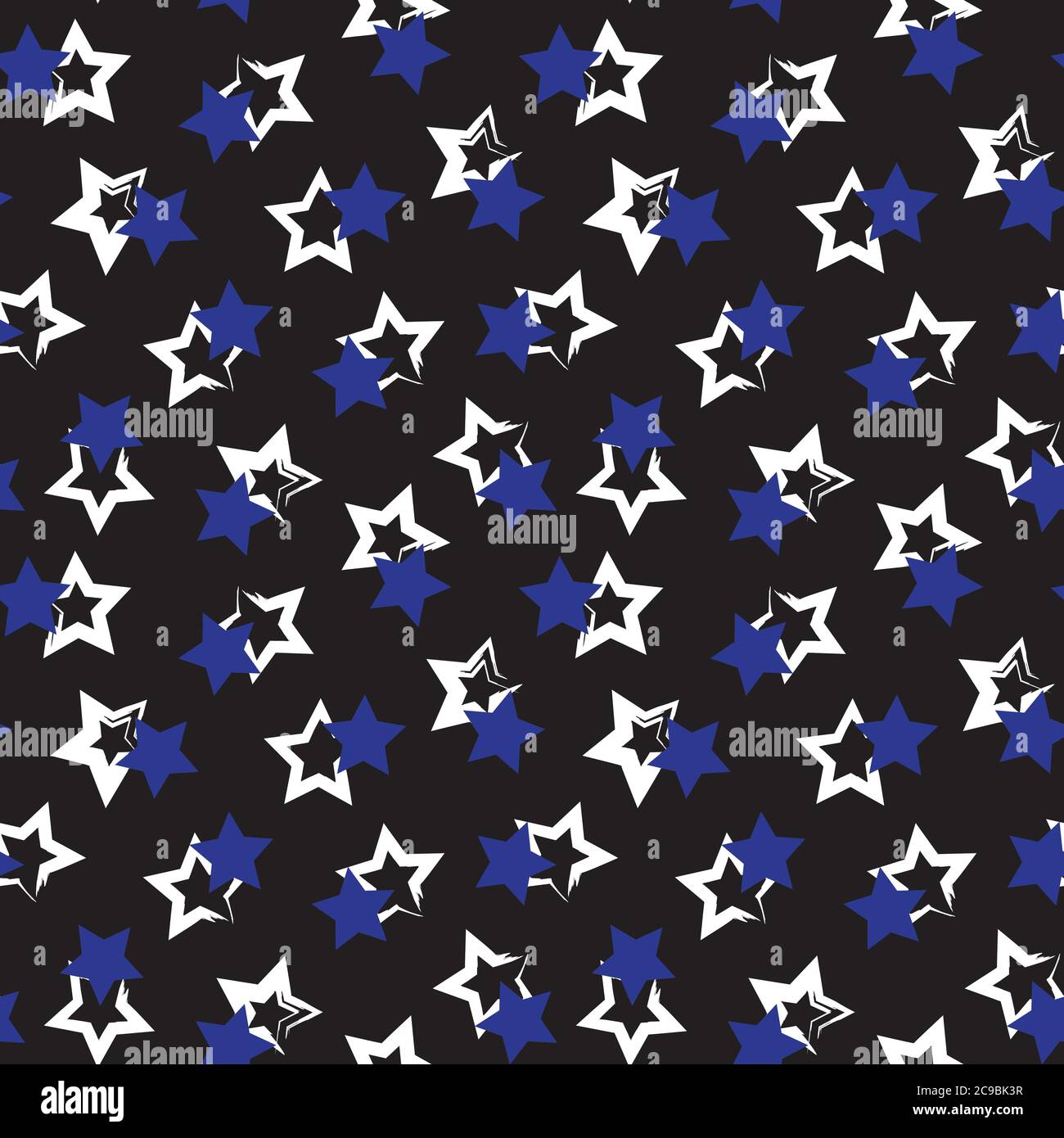 Stars brush stroke seamless pattern background for fashion textiles ...