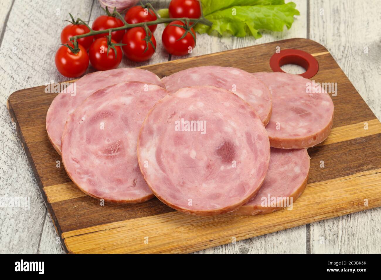 Natural ham made from pork meat Stock Photo - Alamy